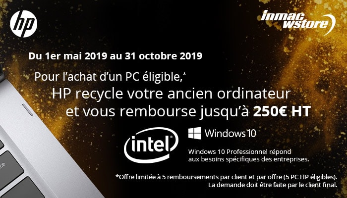 HP recycle votre ordinateur et vous rembourse jusqu'à 250e HT